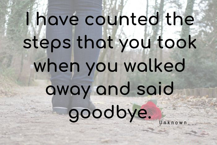 love failure quotes in English - 6 I have counted the steps that you ...
